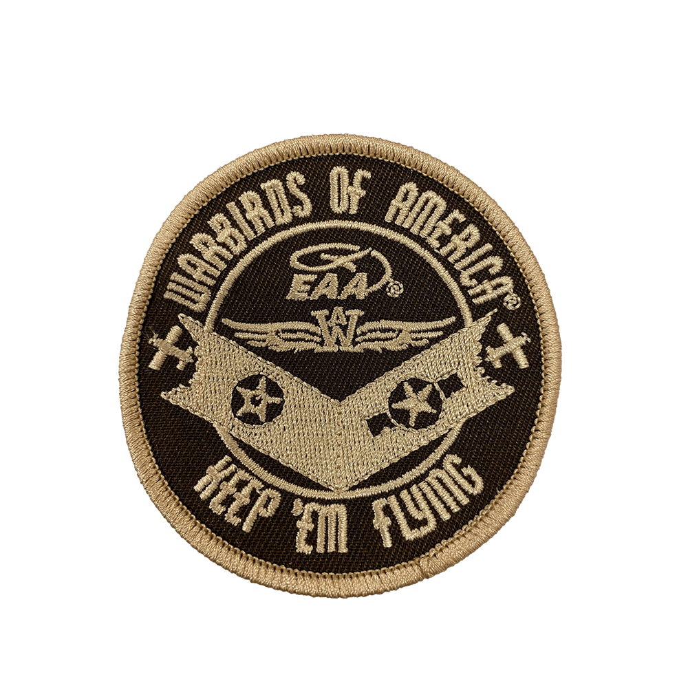Patch 3" Warbird Brown/Tan Round Warbird Logo-WB – Shop EAA Merchandise