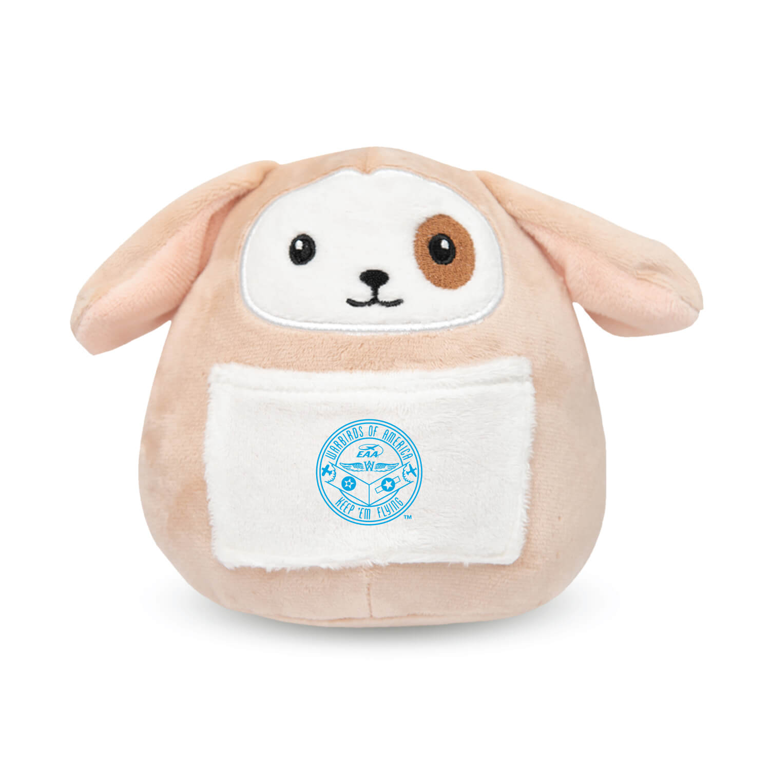 Plush Squishy Dog Round Logo-WB – Shop EAA Merchandise