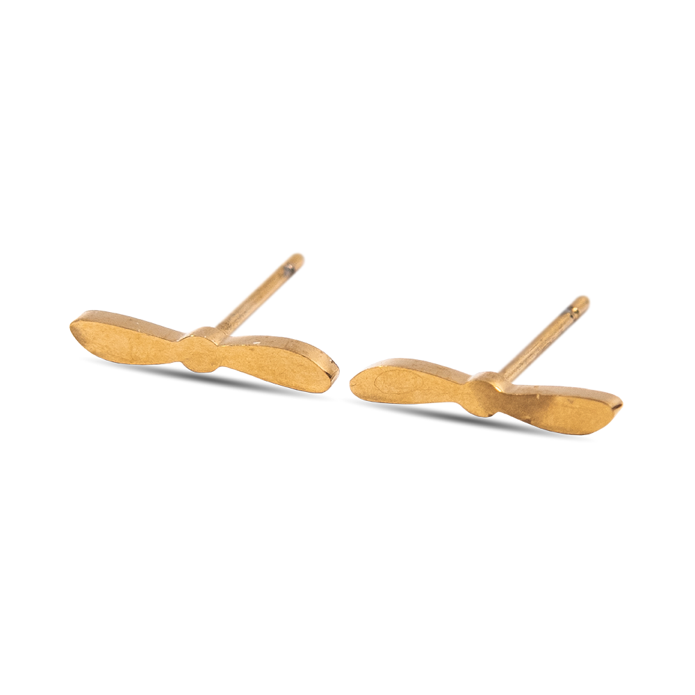 Gold Two-Bladed Propeller Stud Earrings – Shop EAA Merchandise