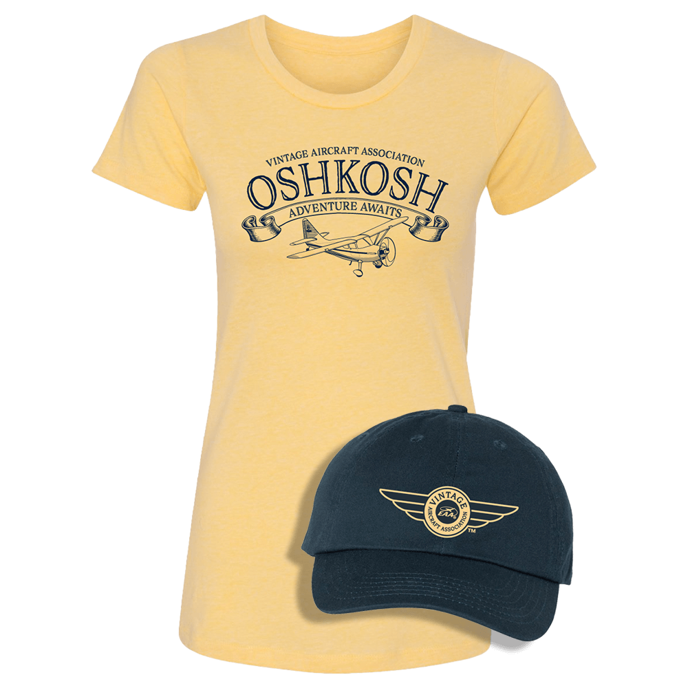 Vintage Aircraft Association Ladies 2025 T-Shirt and Hat Combo – Shop ...
