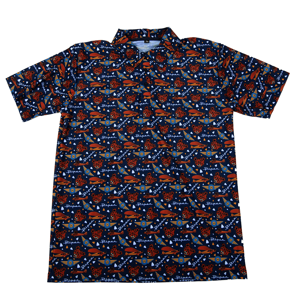 Vintage Aircraft Association Piper Cub Sublimated Polo Shirt – Shop EAA ...