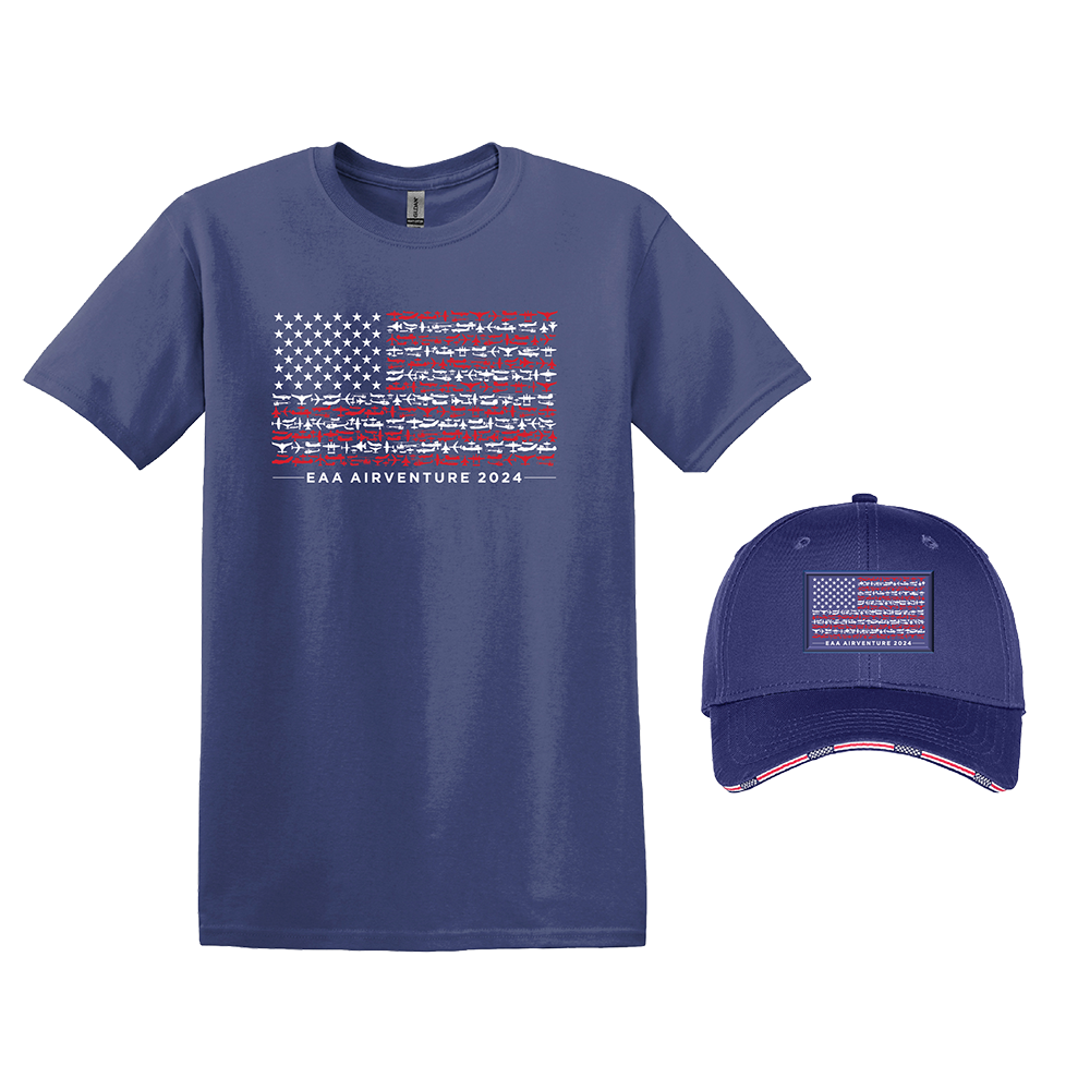 EAA Adult AirVenture 2024 Hat and T-Shirt Set – Shop EAA Merchandise