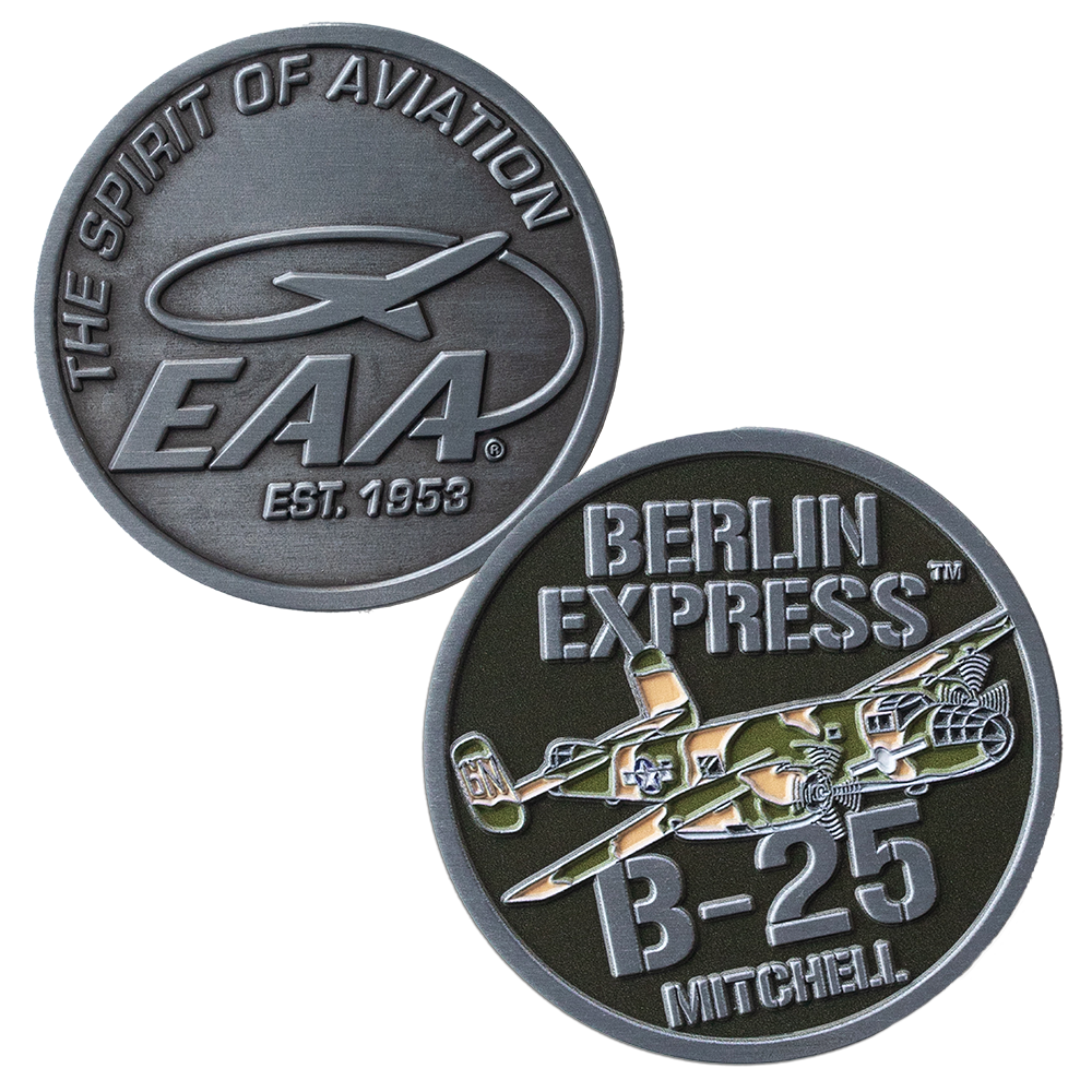 EAA B-25 Berlin Express Challenge Coin – Shop EAA Merchandise
