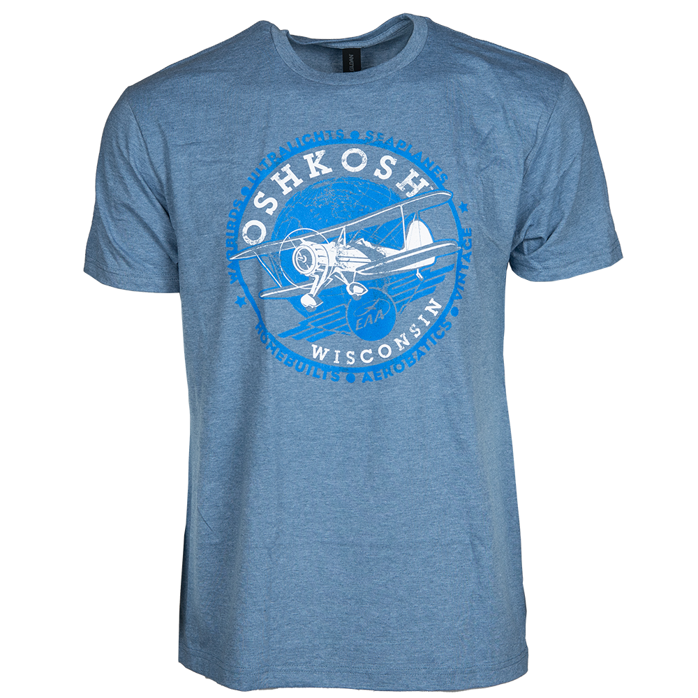 EAA Oshkosh Globe of Aviation T-Shirt – Shop EAA Merchandise