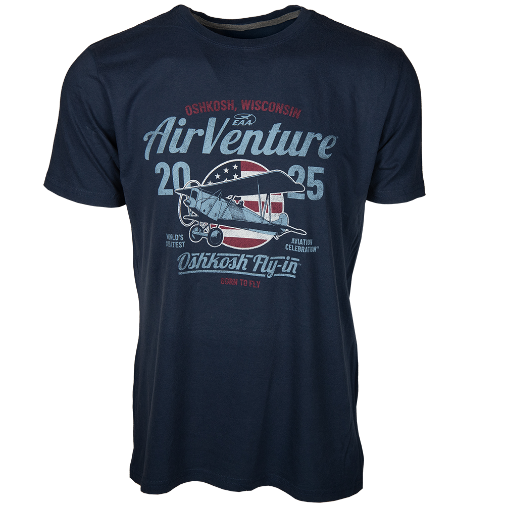 EAA AirVenture Oshkosh 2025 Born to Fly T-Shirt – Shop EAA Merchandise