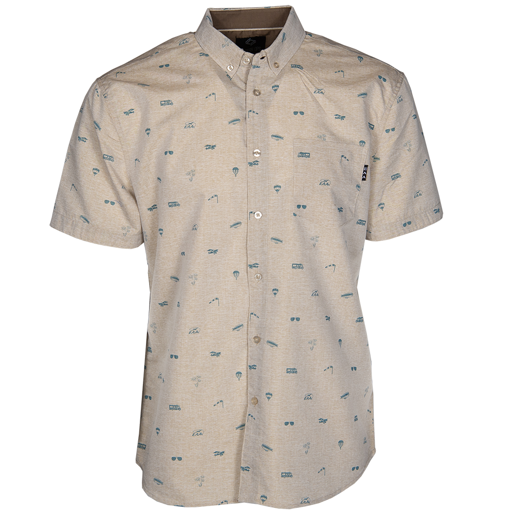 EAA Pattern Ops AirVenture Button Shirt, Brown – Shop EAA Merchandise