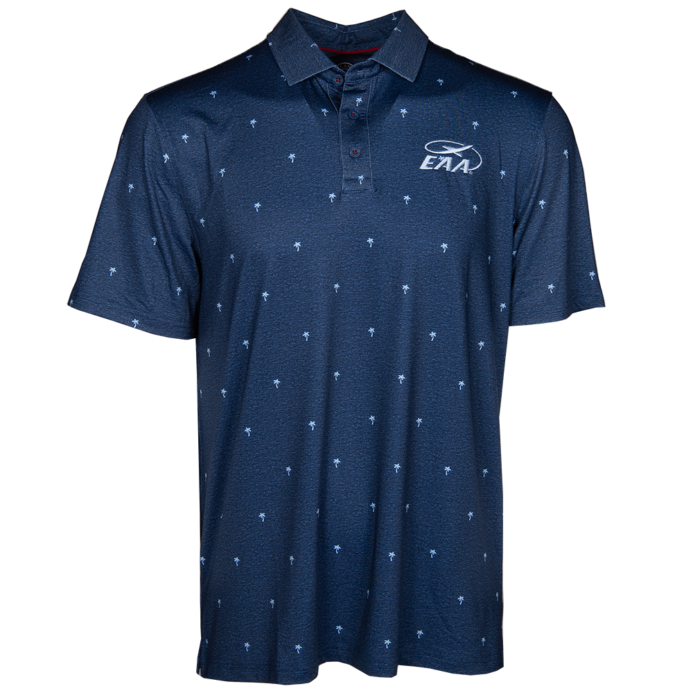 EAA Men's Flag & Anthem Performance Polo, Palm Print – Shop EAA Merchandise