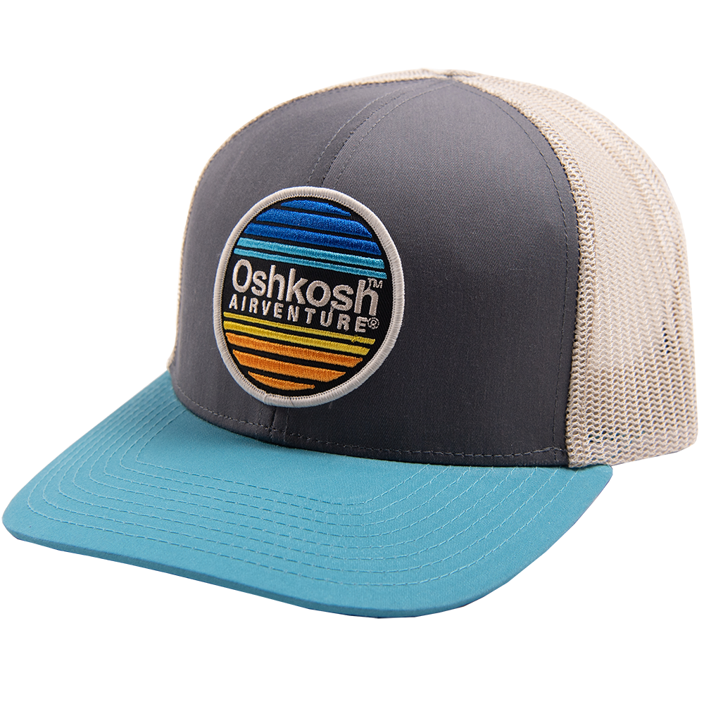 EAA AirVenture Oshkosh Ombre Patch Cap, Charcoal – Shop EAA Merchandise