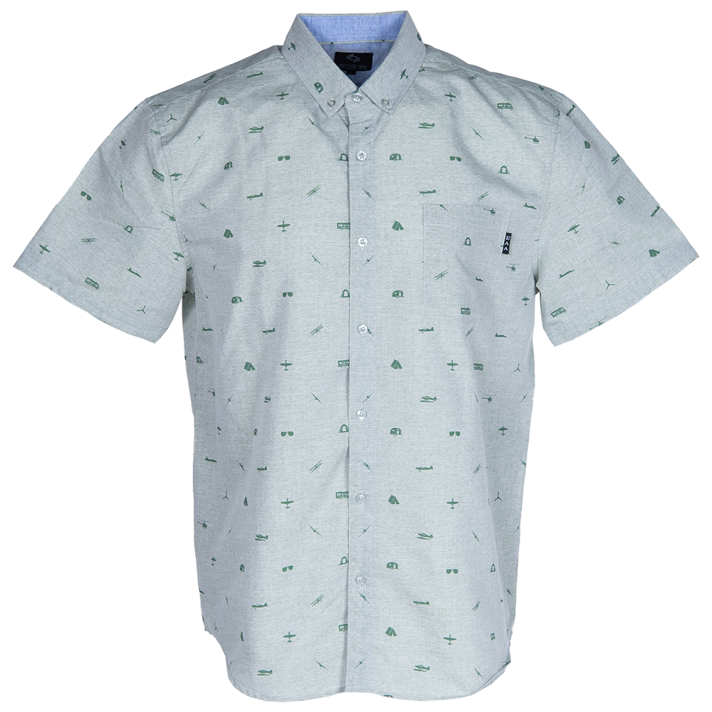 EAA Pattern Ops Oshkosh Button Shirt, Green – Shop EAA Merchandise