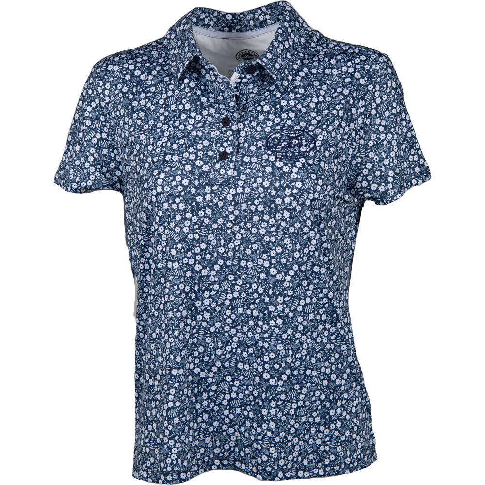 EAA Lifetime Member Ladies' Navy and White Floral Polo – Shop EAA ...