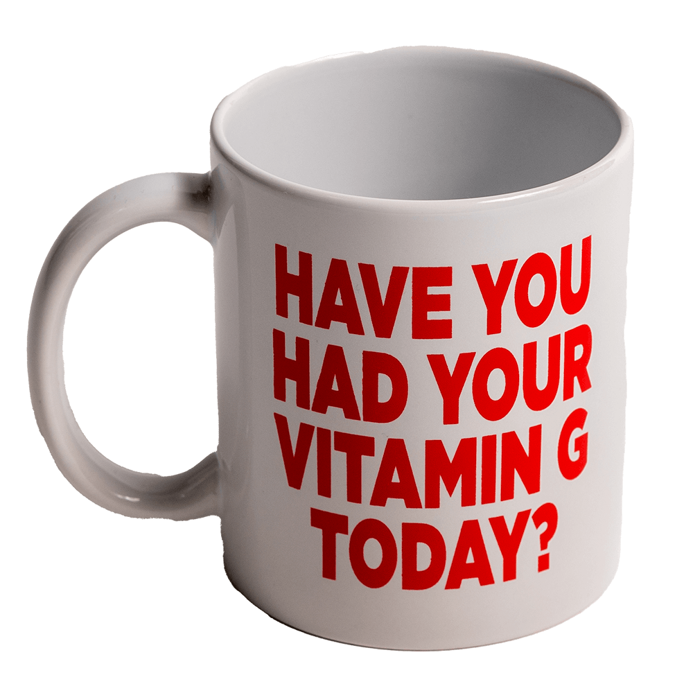 "Have You Had Your Vitamin G Today" White IAC Mug – Shop EAA Merchandise