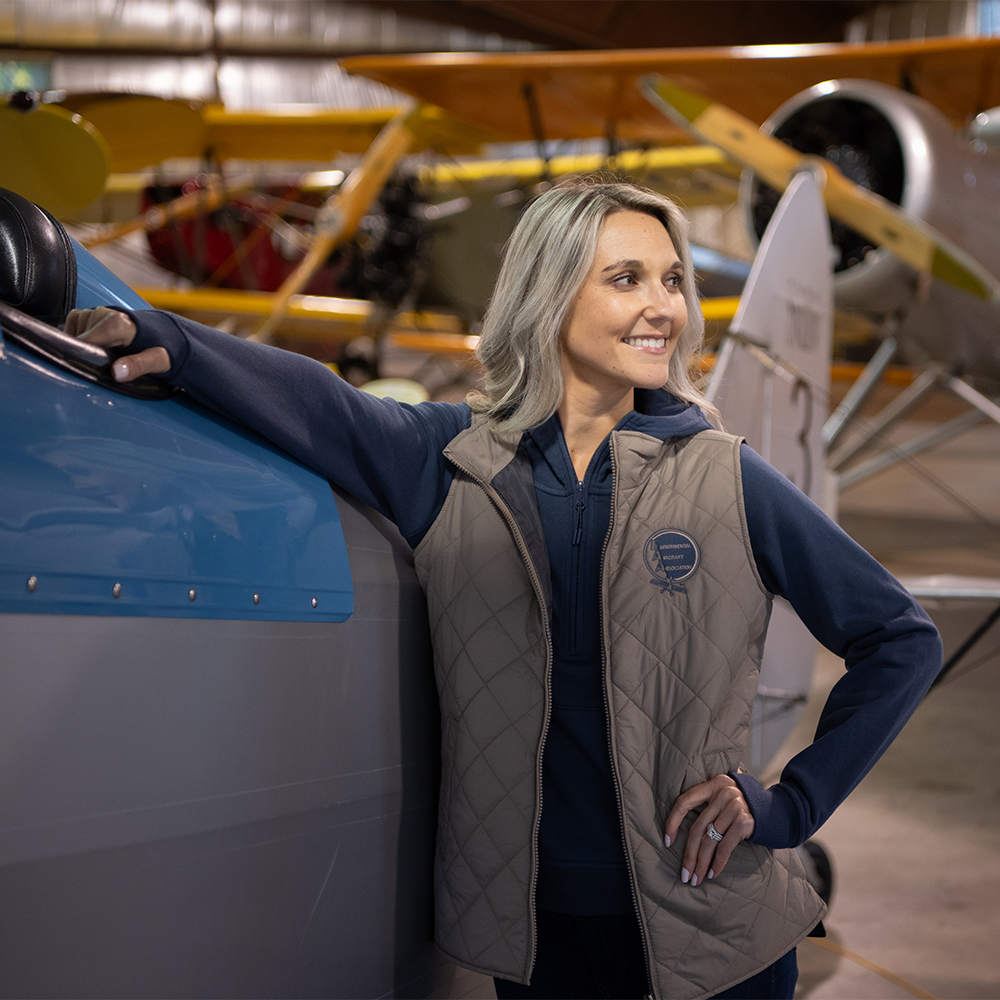 EAA Ladies Weatherproof Vintage Diamond Quilt Vest, Heritage Logo ...