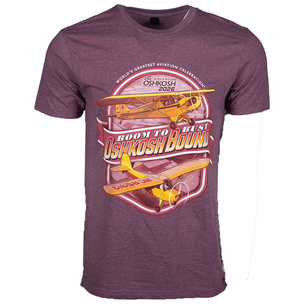 EAA 2026 Oshkosh Bound Boom to Bust T-Shirt – Shop EAA Merchandise