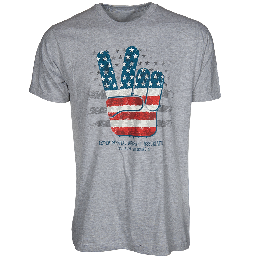 EAA American Flag Peace T-Shirt – Shop EAA Merchandise