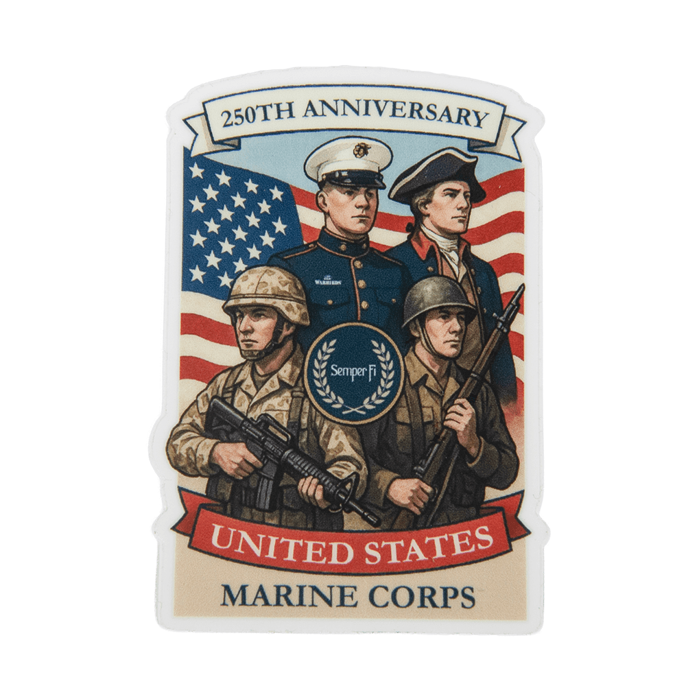 Sticker US Marine Corps 250th Anniversary-WB – Shop EAA Merchandise