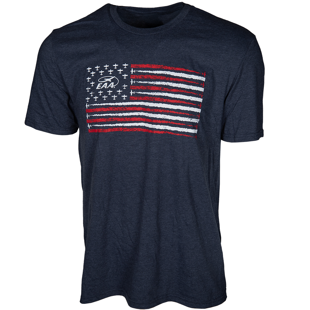 EAA American Flag & Planes T-Shirt – Shop EAA Merchandise