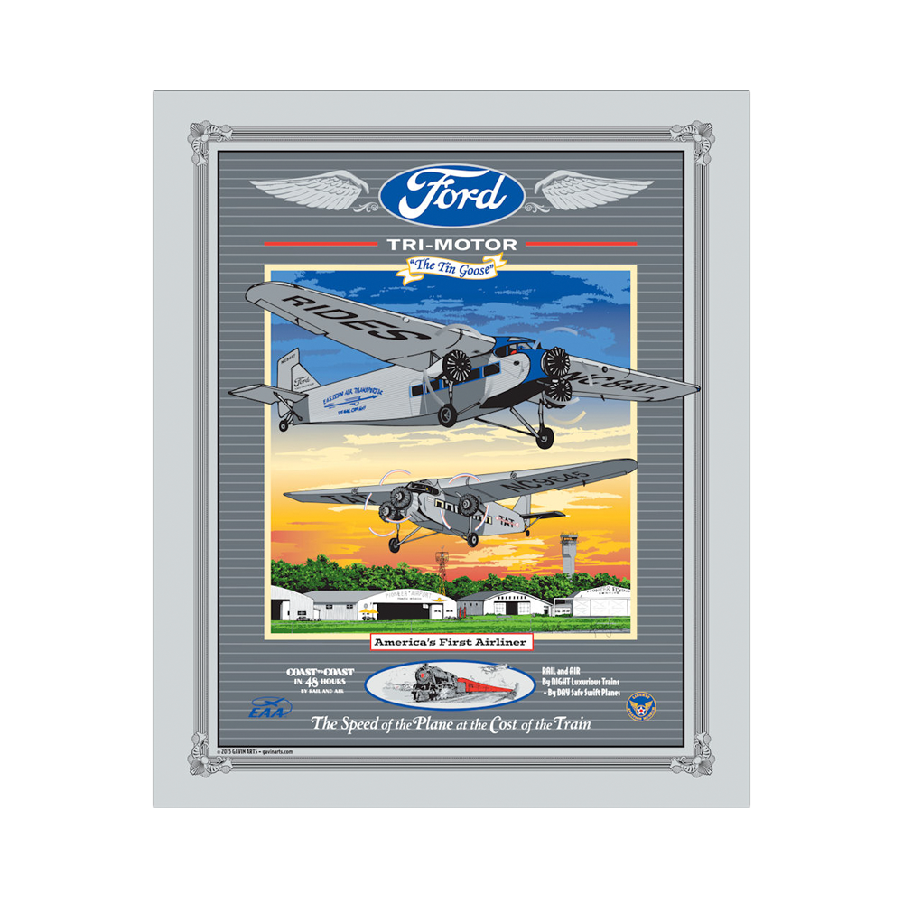 Ford & Liberty Ford Tri-Motor 29"x18" Poster – Shop EAA Merchandise