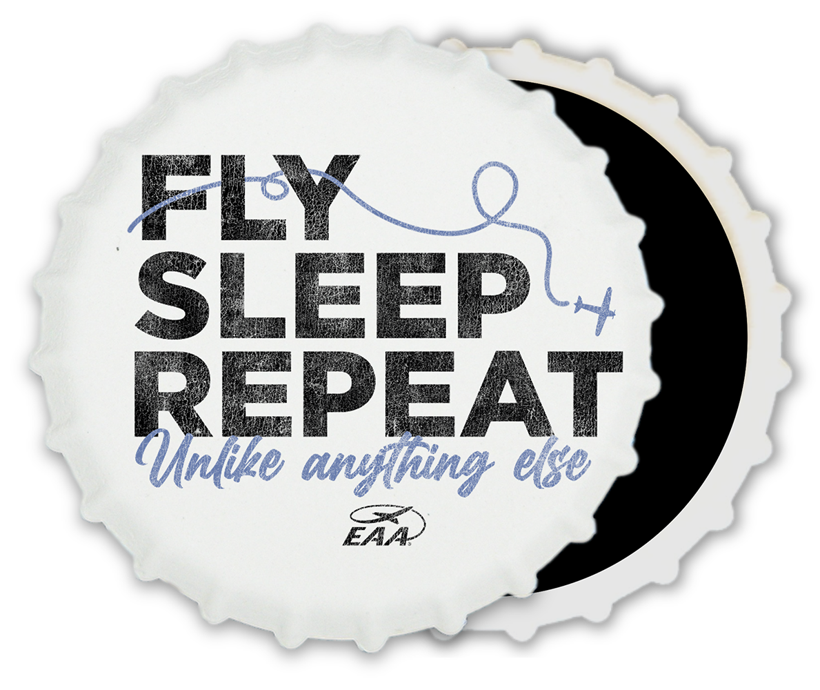 Magnet - Fly, Sleep, Repeat – Shop EAA Merchandise