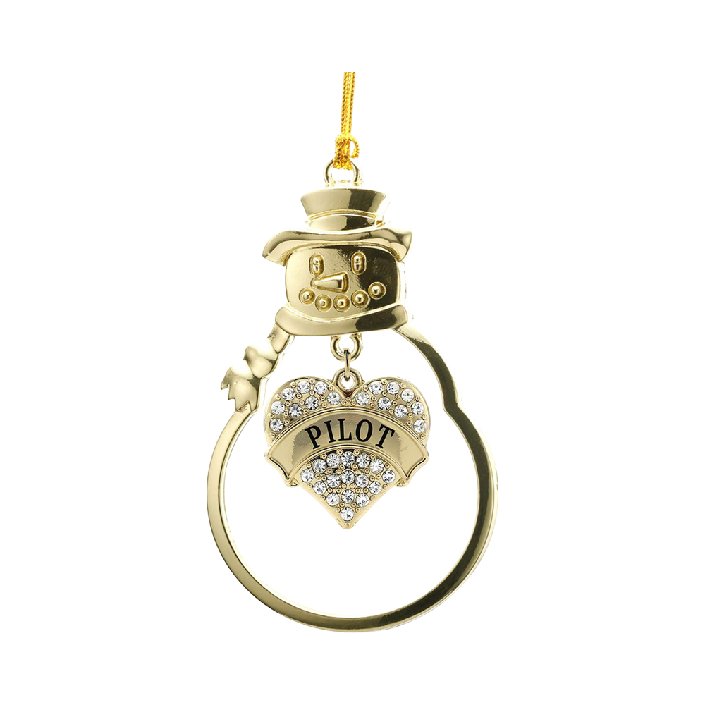Pilot Charm Gold Tone Snowman Ornament – Shop EAA Merchandise